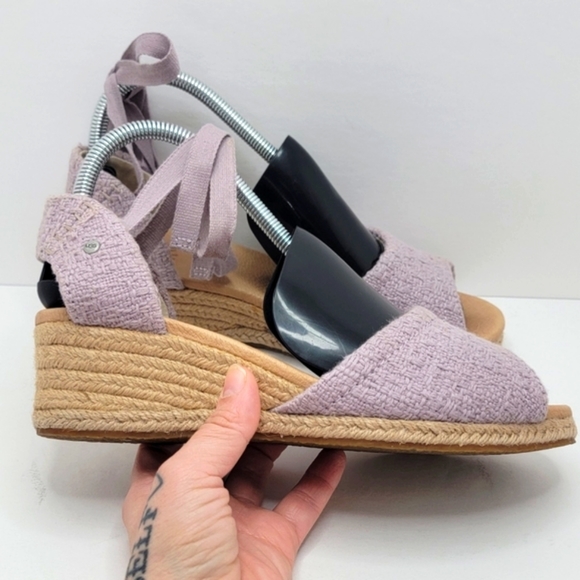 UGG | Shoes | Ugg Delmar Pastel Purple Cottage Core Espadrille Wedge ...